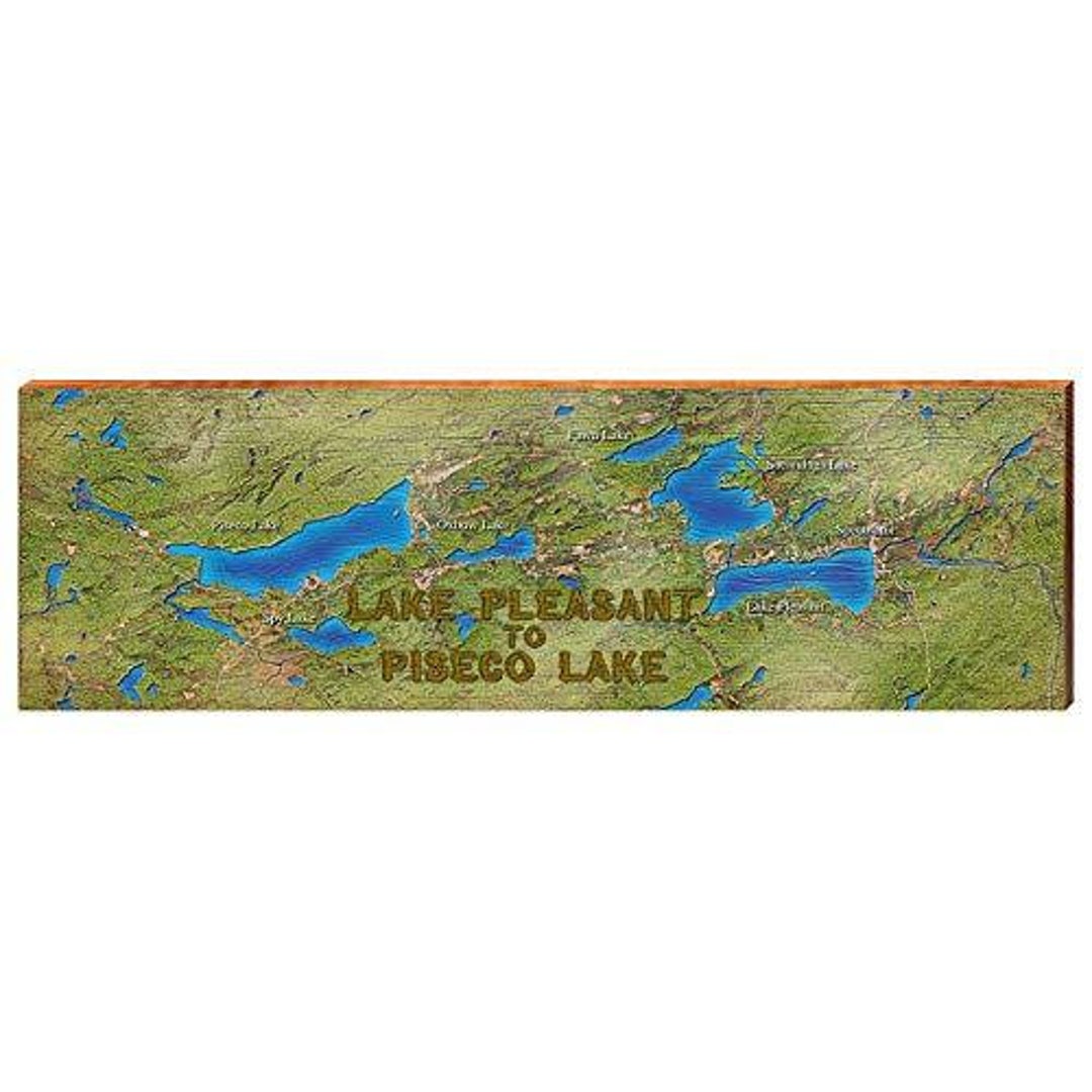 Lake Pleasant to Piseco Lake Map Home Decor Art Print on Real - Etsy