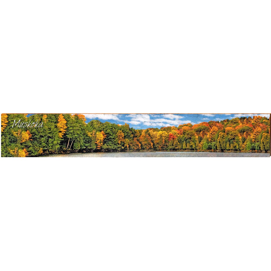 Muskoka Lake Trees | Wall Art Print on Real Wood - Etsy
