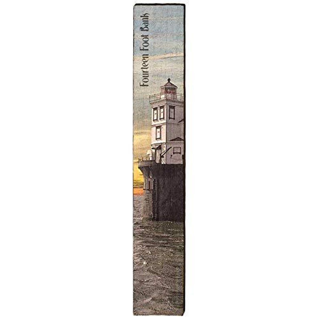 Fourteen Foot Bank Lighthouse Home Decor Art Print on Real Wood - Etsy