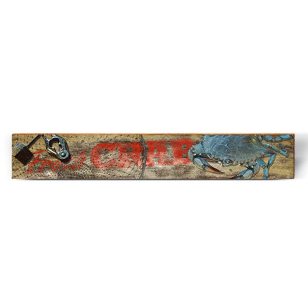 Fresh Blue Crab Large Sign Wall Art Print on Real Wood - Etsy