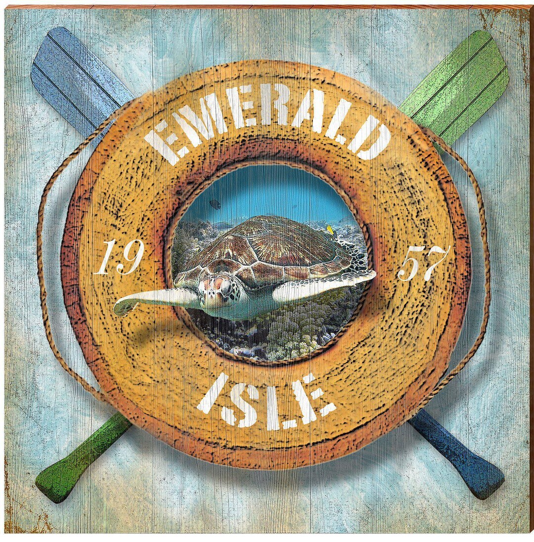 Emerald Isle Sign | Wall Art Print on Real Wood Sign - Etsy