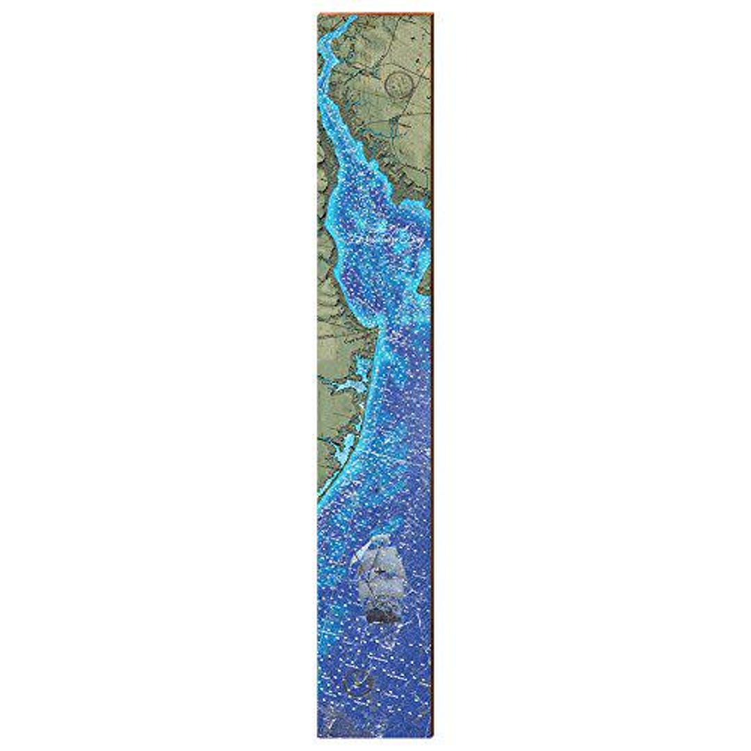 Delaware Bay Map Home Decor Art Print on Real Wood - Etsy