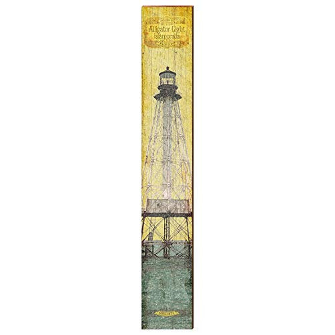 Alligator Reef Lighthouse Home Decor Art Print on Real Wood - Etsy