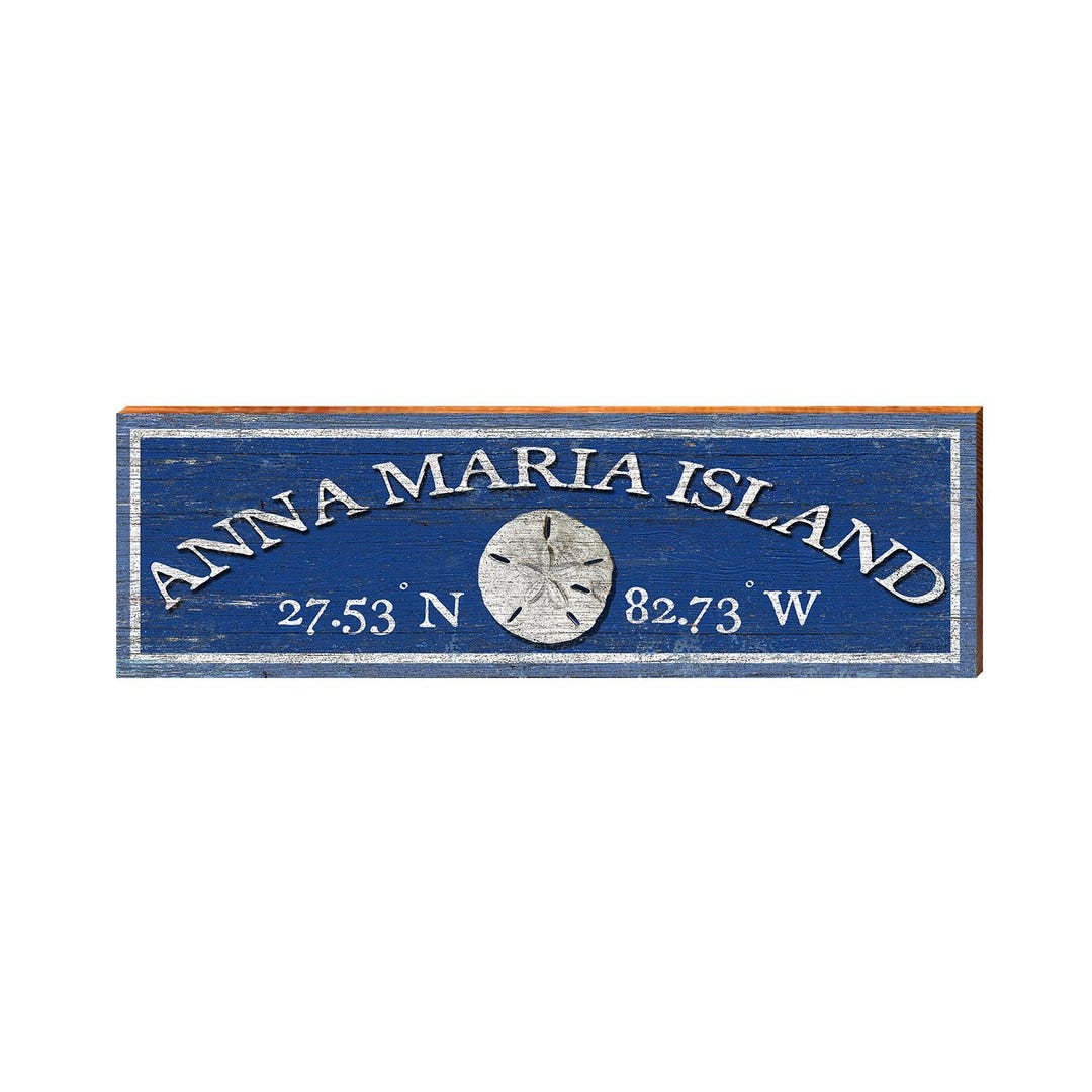 Anna Maria Island, Florida Wooden Sign Wall Art Print on Real Wood - Etsy