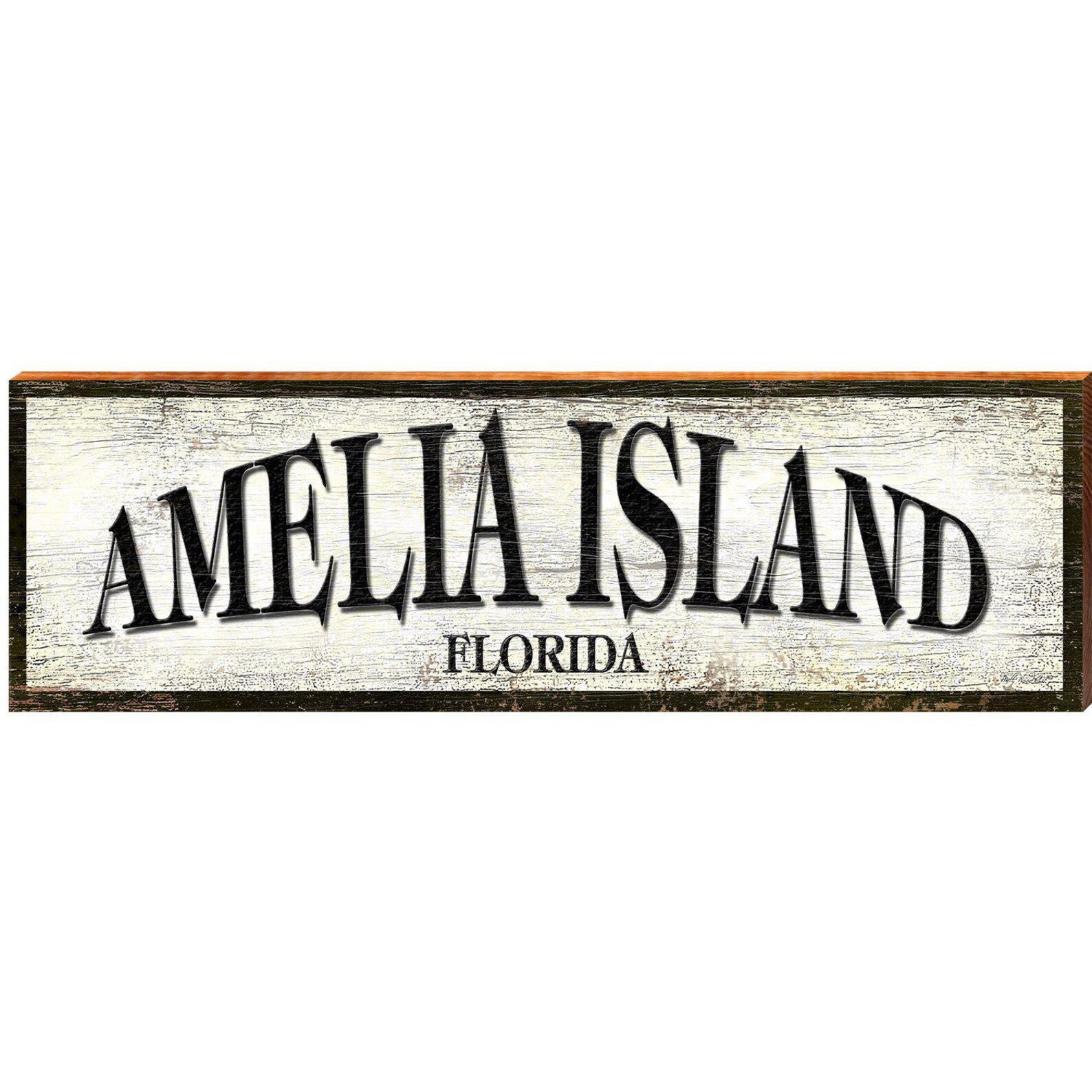 Amelia Island Florida Black & White Sign TWI3 - Etsy