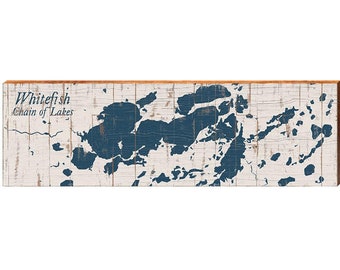 Whitefish Chain Map | Etsy