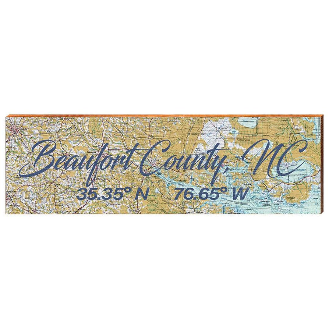 Beaufort County, North Carolina | Wall Art Print on Real Wood - Etsy