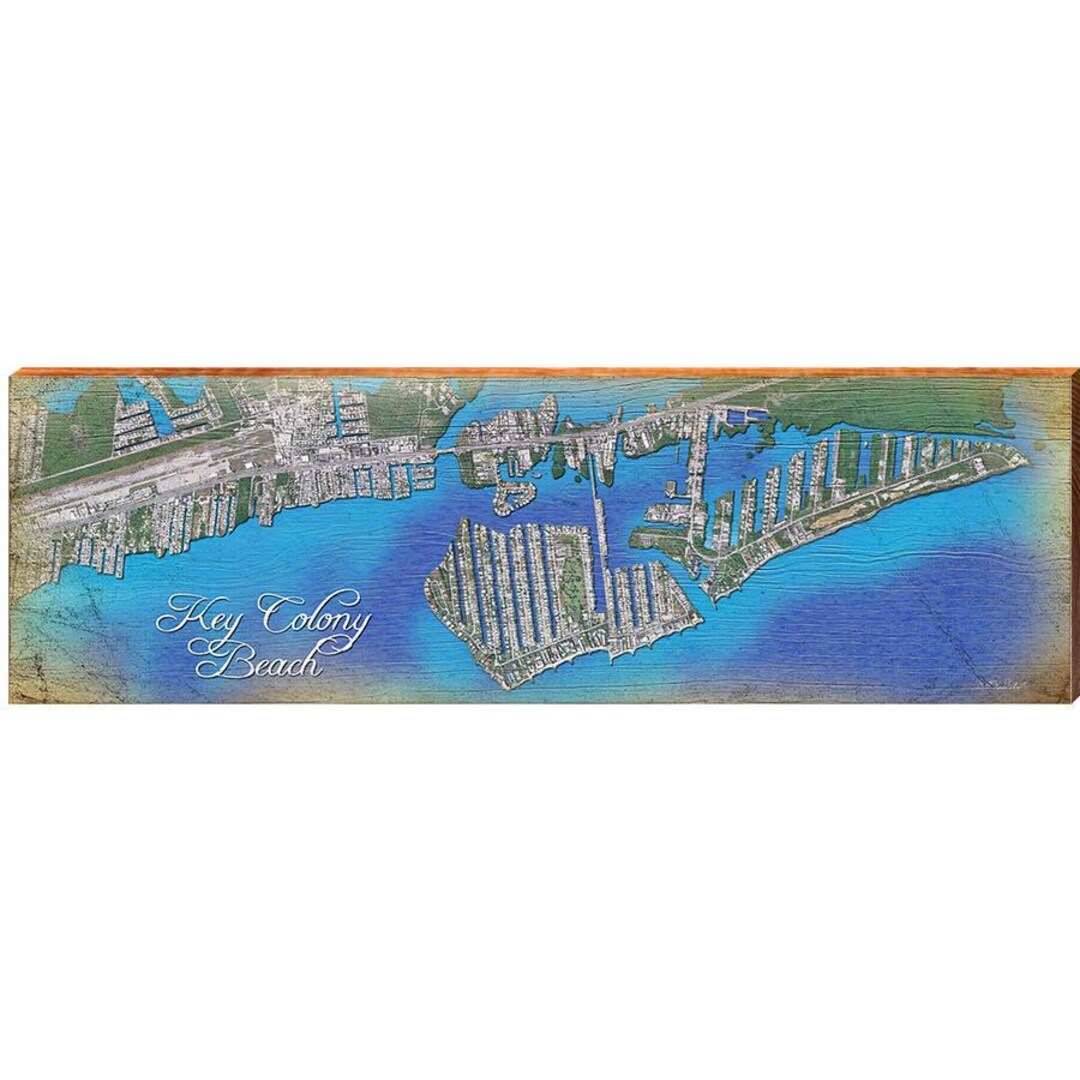 Key Colony Beach, Florida Satellite Styled Map Wall Art | Wall Art ...