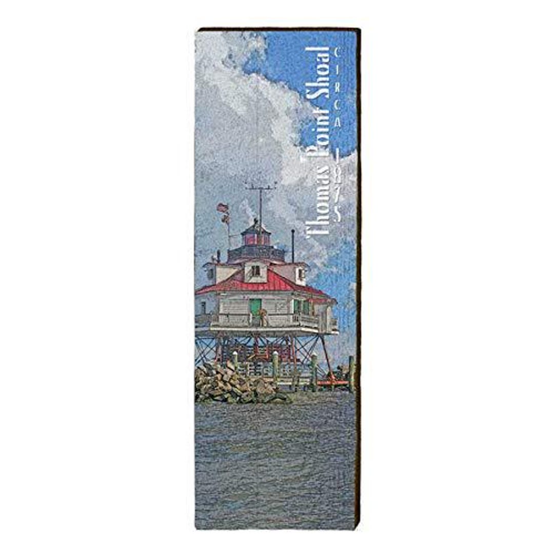Thomas Point Shoal Lighthouse Home Decor Art Print on Real Wood - Etsy