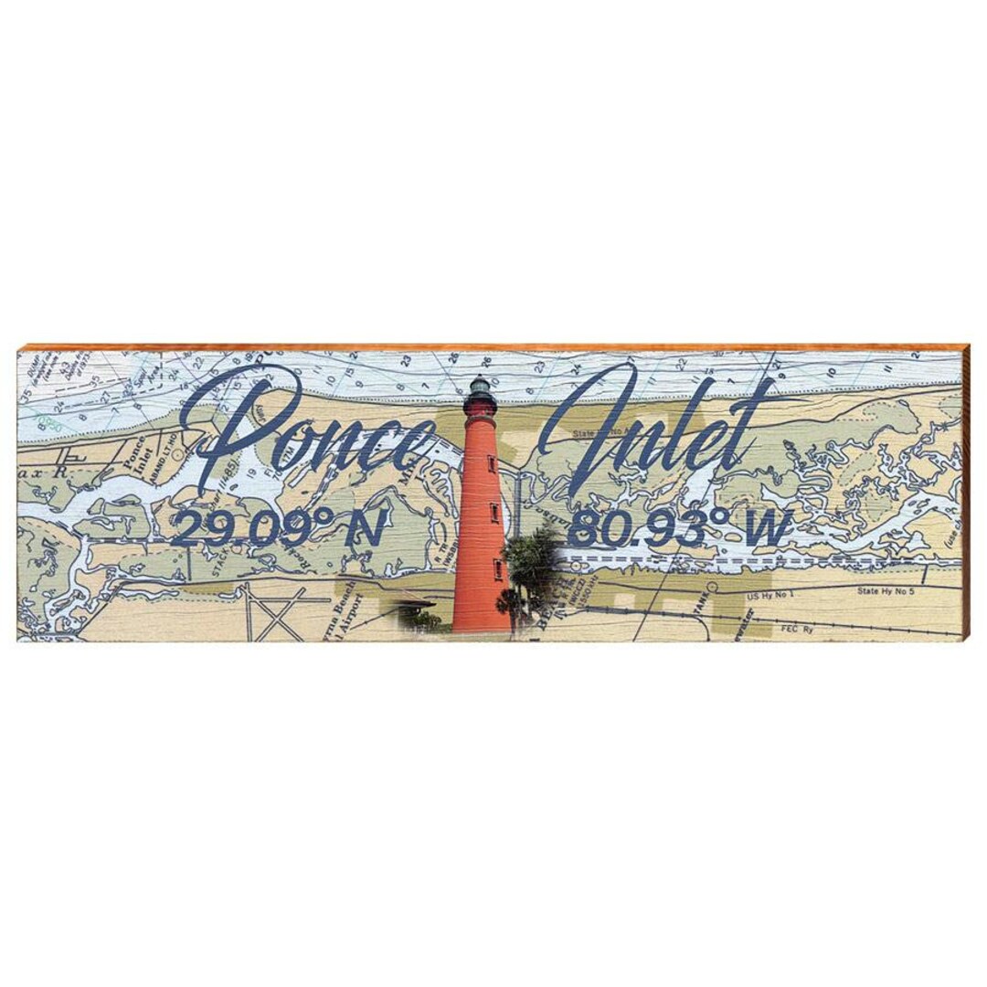 Ponce Inlet Florida Navigational Chart With Ponce De Leon - Etsy