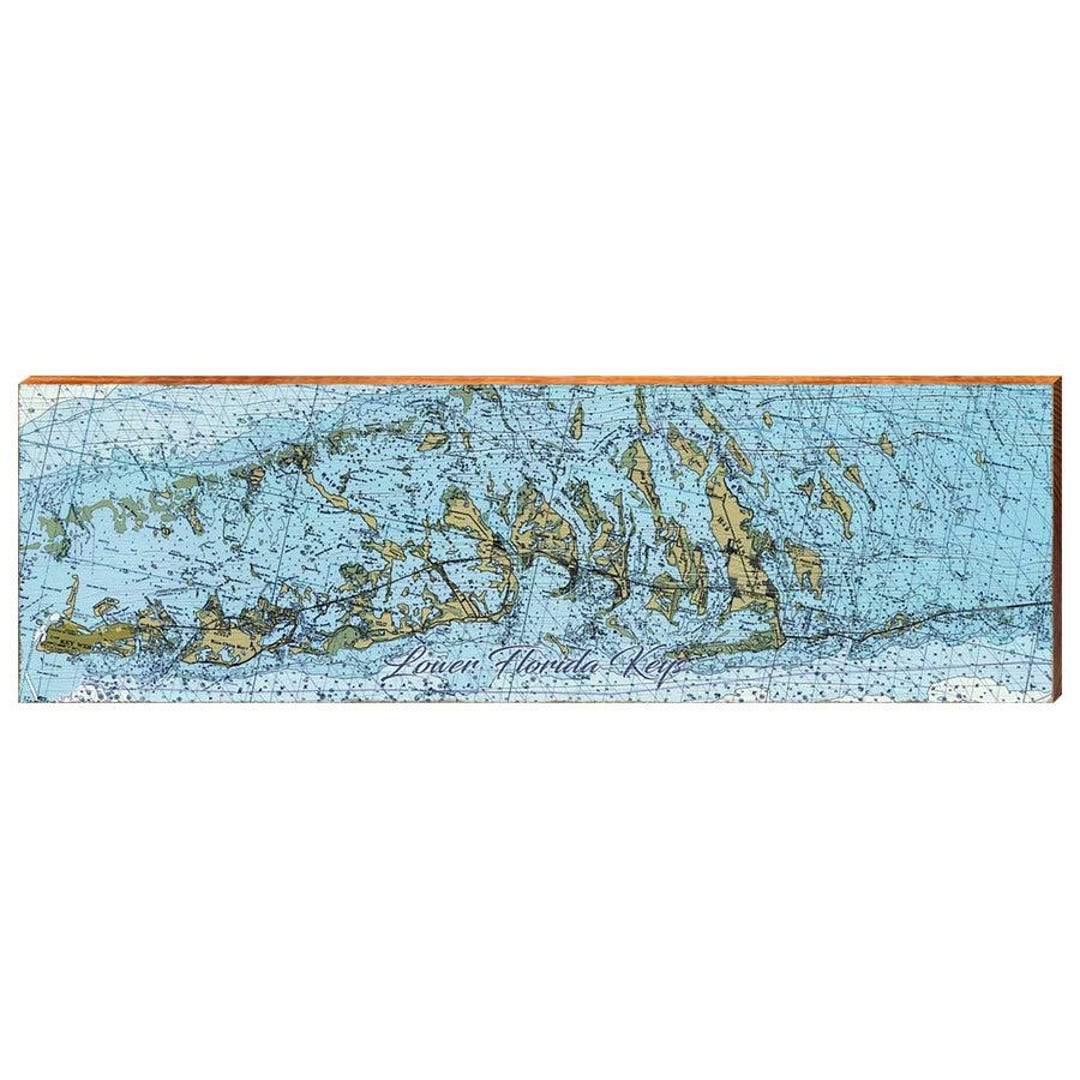 Lower Keys, Florida Mapa Letrero de madera / Impresión artística de ...