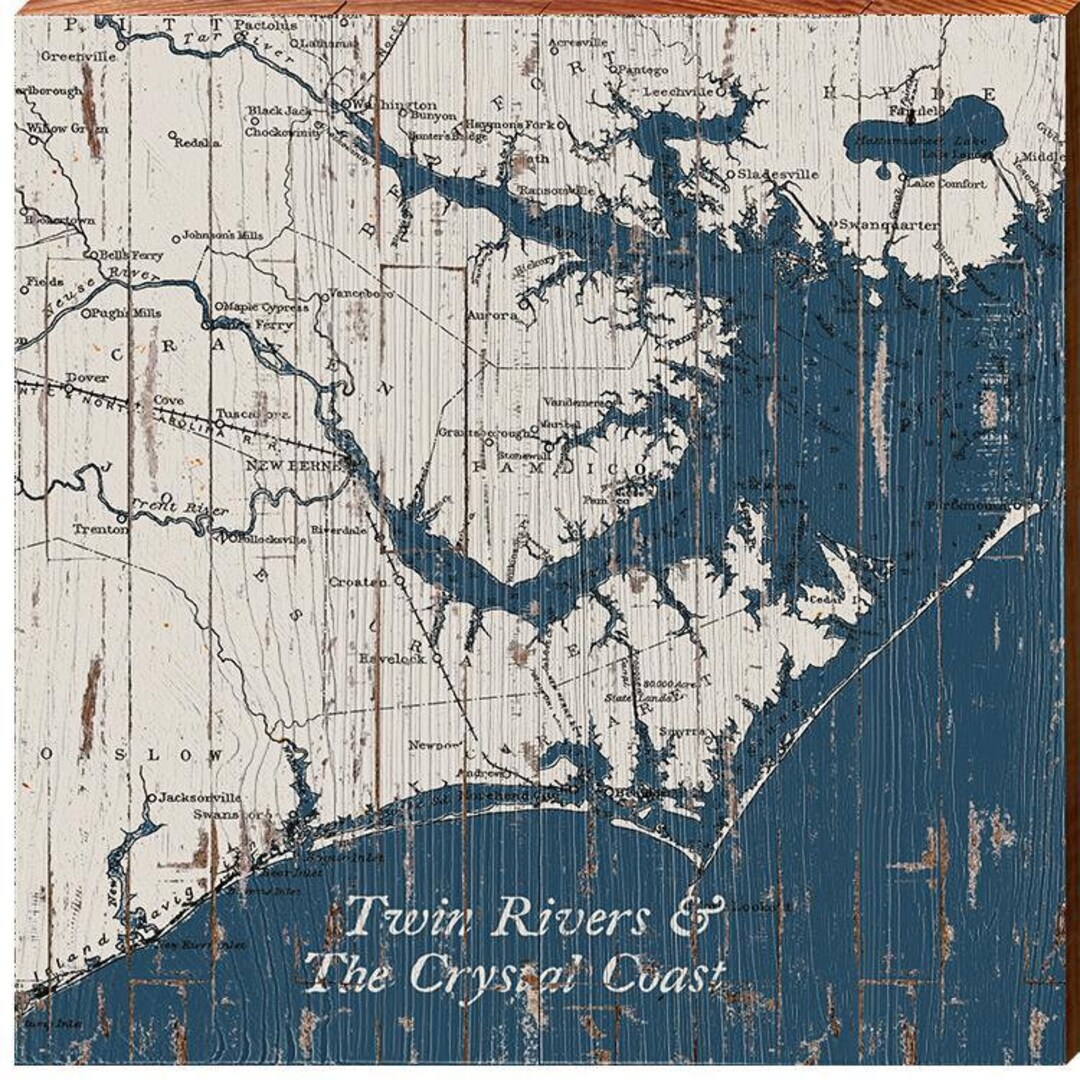 Twin Rivers & the Crystal Coast North Carolina Wall Art - Etsy