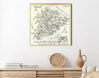 Hilton Head Wood Map - Etsy