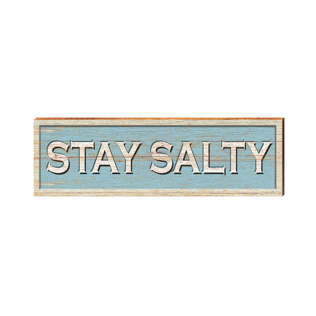 Stay Salty Sign Real Wood Art Print - Etsy