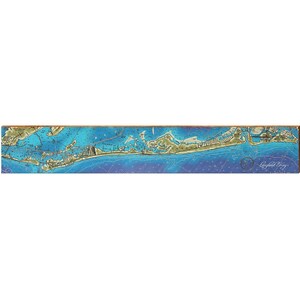 Longboat Key, Florida Topographical Styled Map Large Wall Art | Wall ...