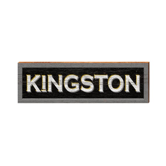 Kingston Black White Sign Real Wood Art Print TRE13 - Etsy