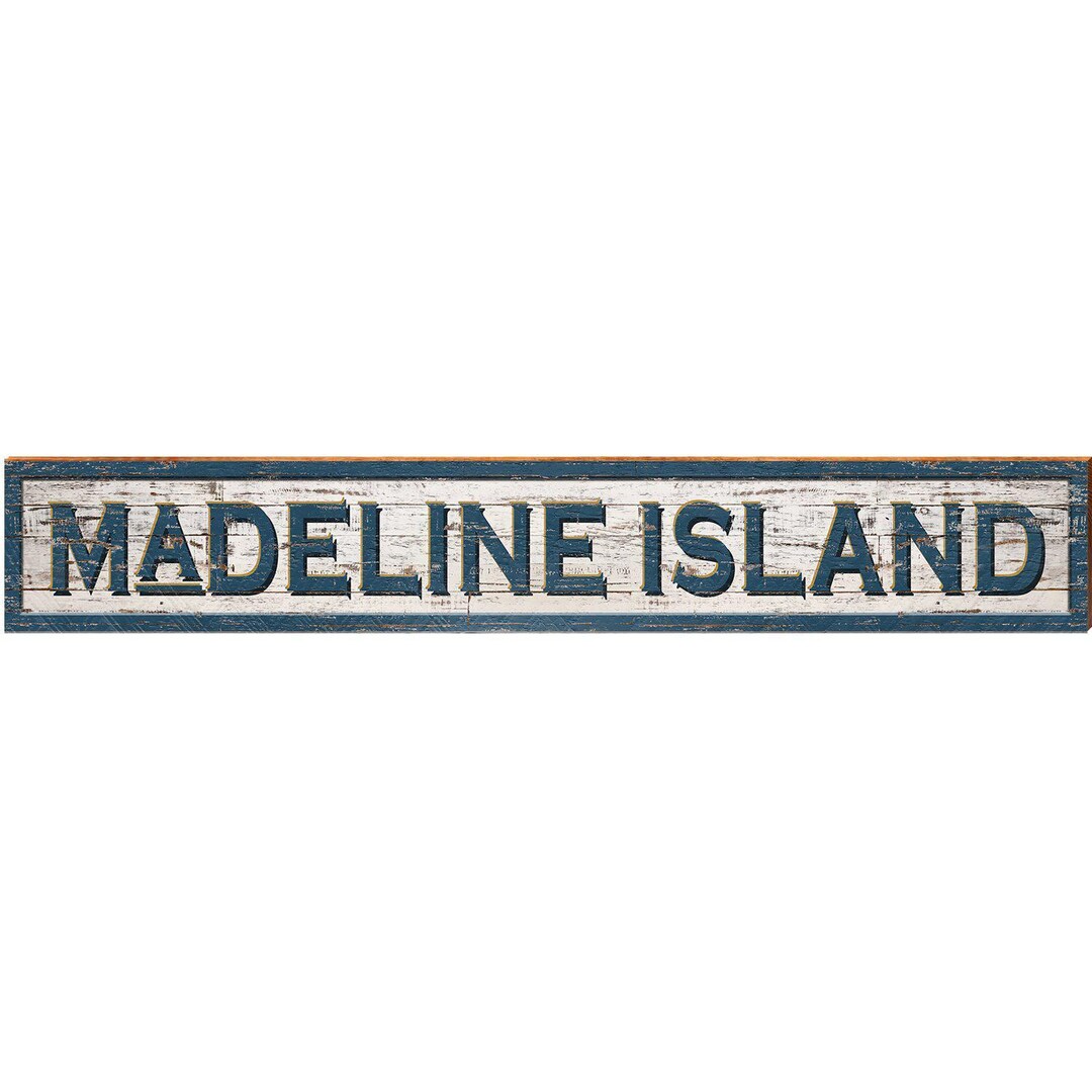 Madeline Island Shabby Sign | Wall Art Print on Real Wood - Etsy