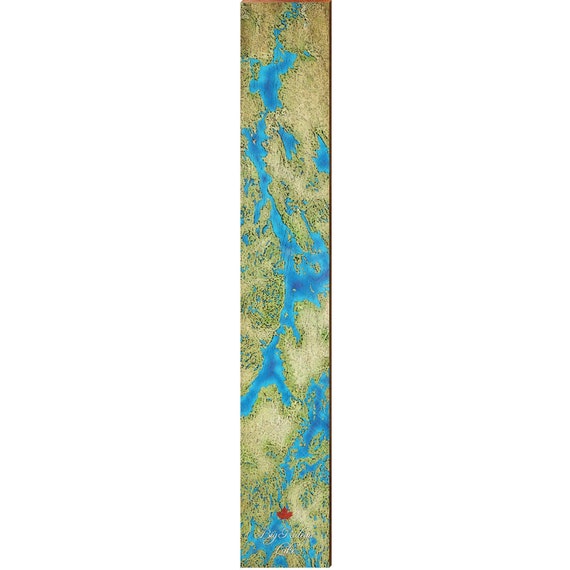 Big Rideau Lake Canada Satellite Map Large Size: 9.5 - Etsy