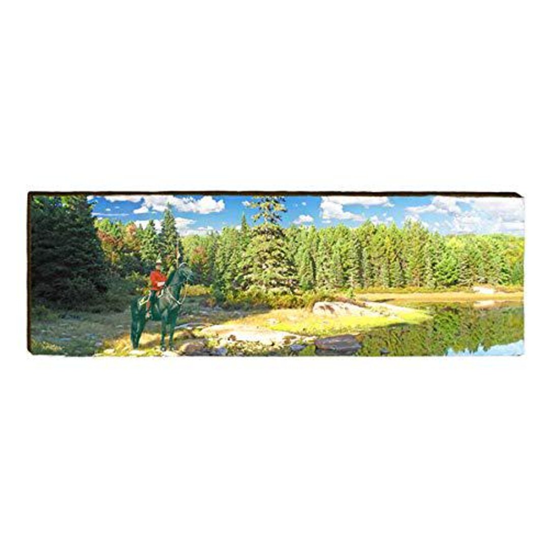 Canadian Mountie, Canada Wooden Sign | Wall Art Print on Real Wood - Etsy