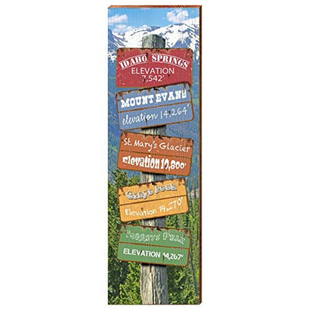 Idaho Springs Colorado Directional Sign Home Decor Art Print on Real ...