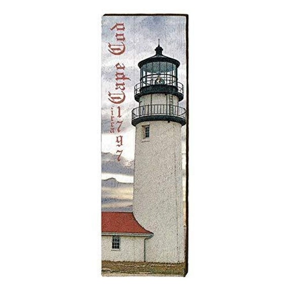 Cape Cod Highland Lighthouse Massachusetts Wooden Sign Wall - Etsy