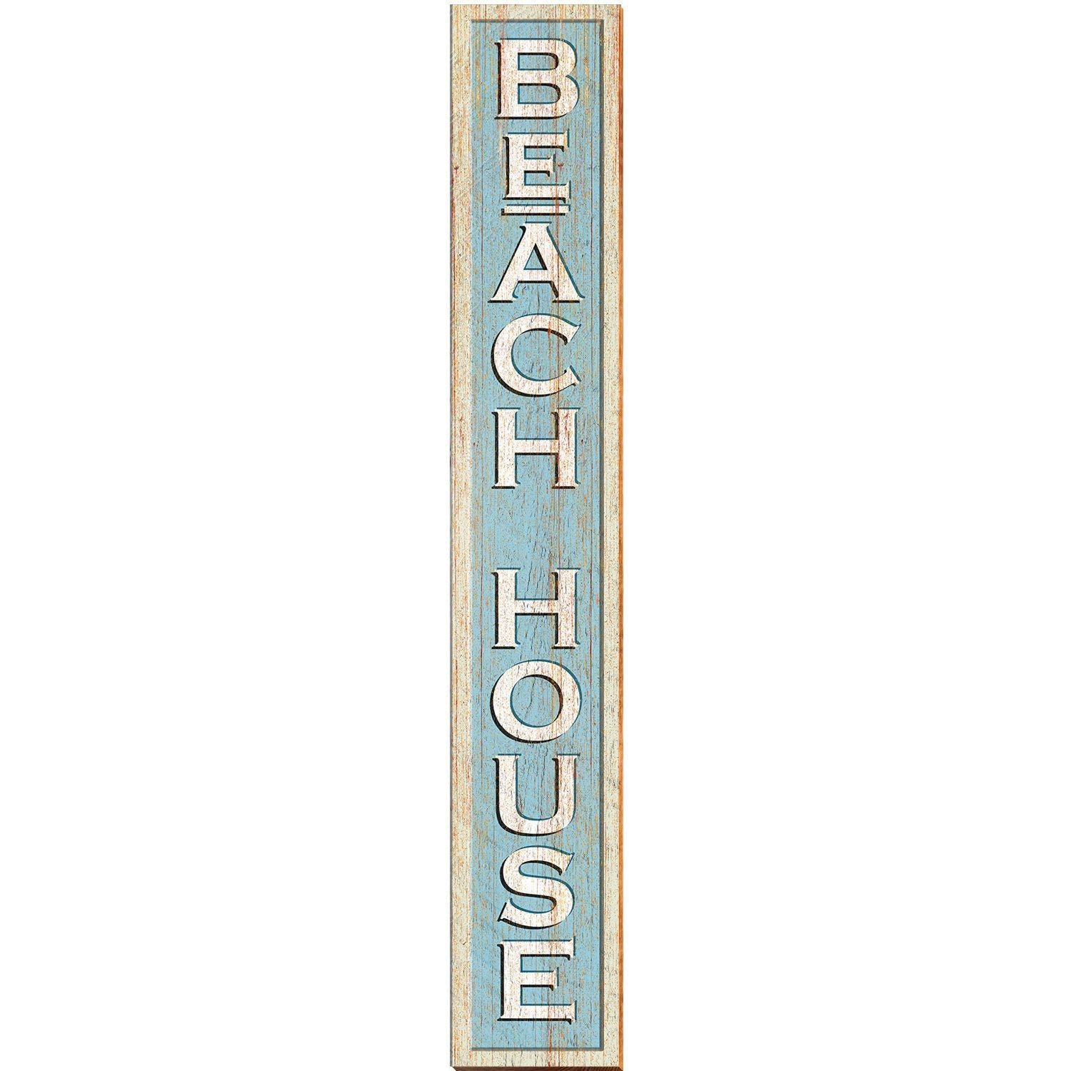 Beach House Vertical Coastal Blue Sign POI1 - Etsy