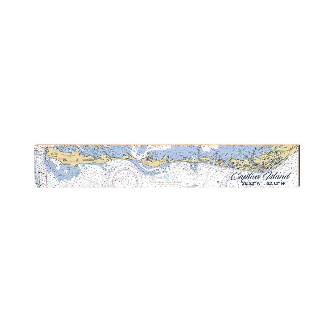 Captiva Island NOAA Chart Map | Wall Art Print on Real Wood - Etsy
