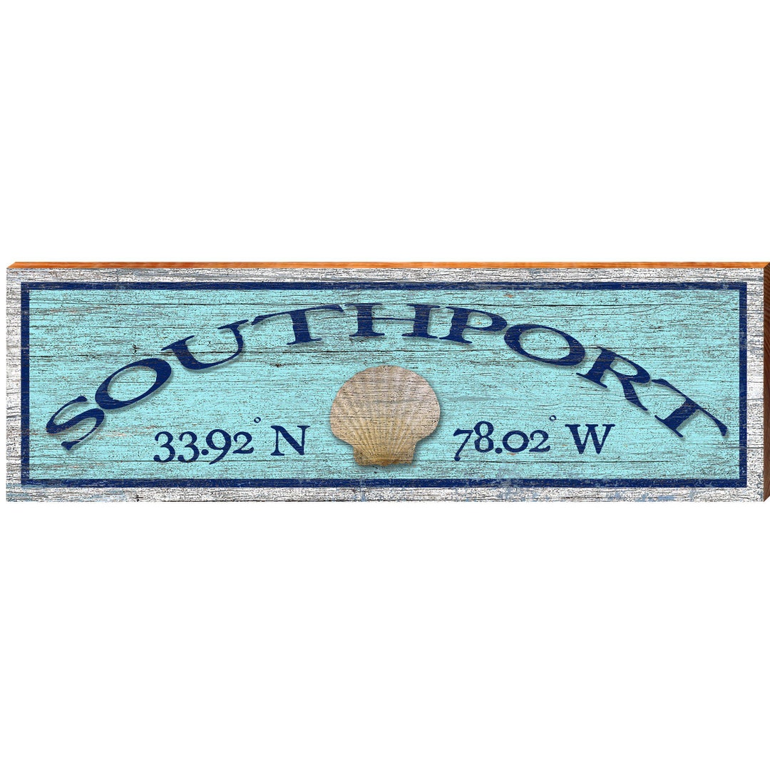 Southport, North Carolina I Wooden Home Decor Sign I Wall Art Print on ...