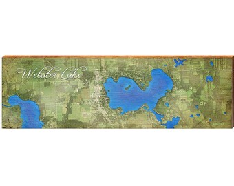 Webster Lake Map - Etsy