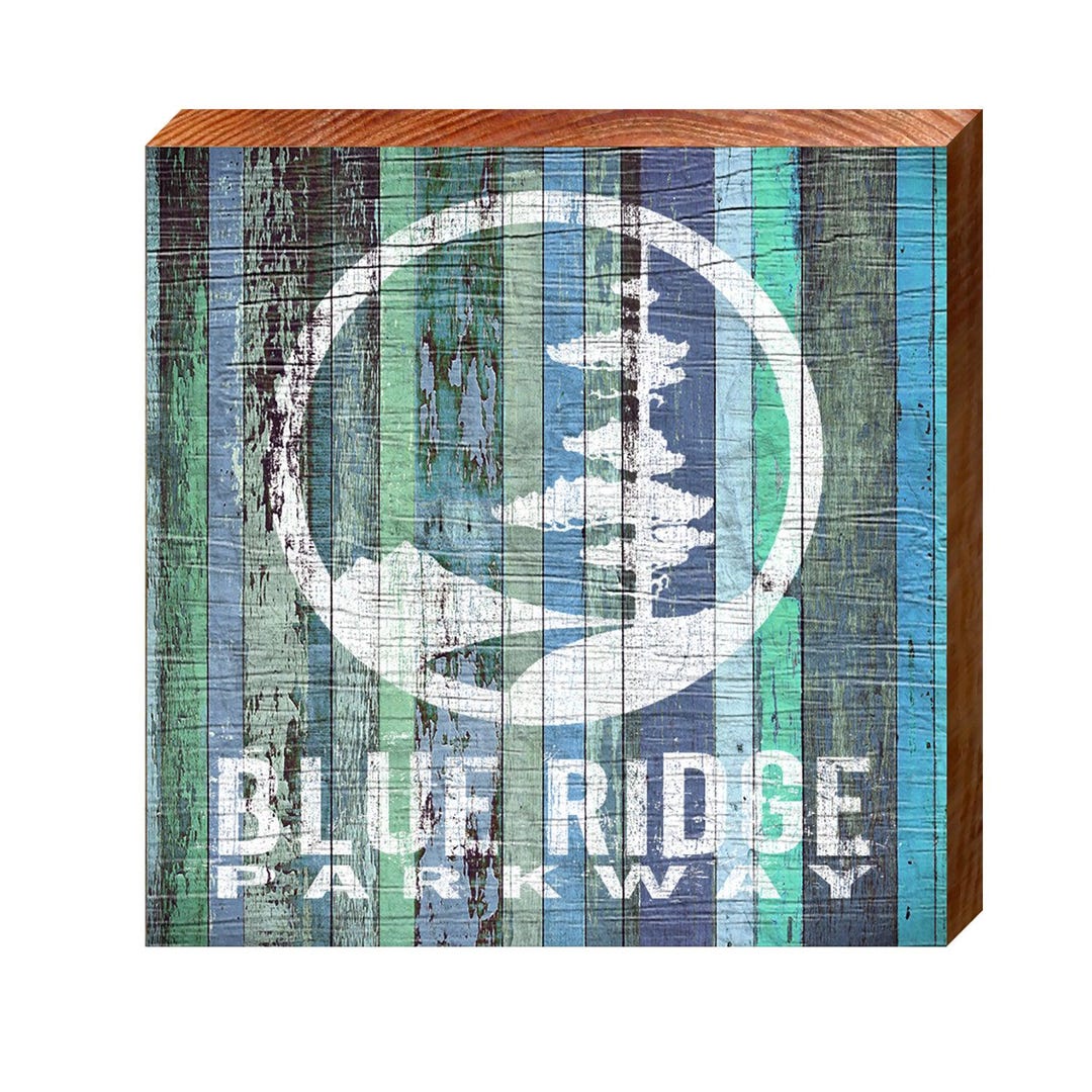 Blue Ridge Parkway Logo Sign | Real Art Print on Wood - Etsy