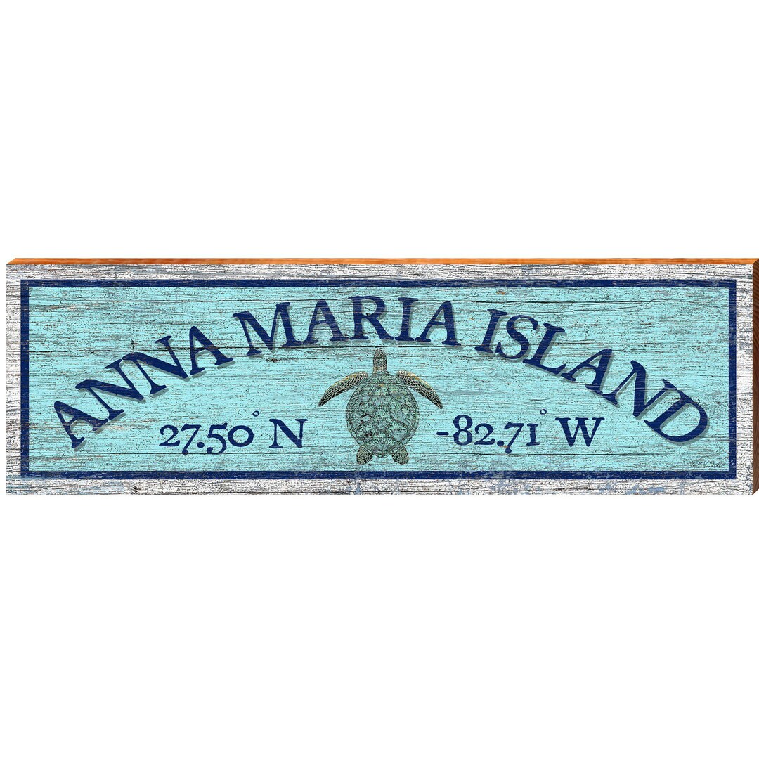 Anna Maria Island, Florida Wooden Sign | Wall Art Print on Real Wood - Etsy
