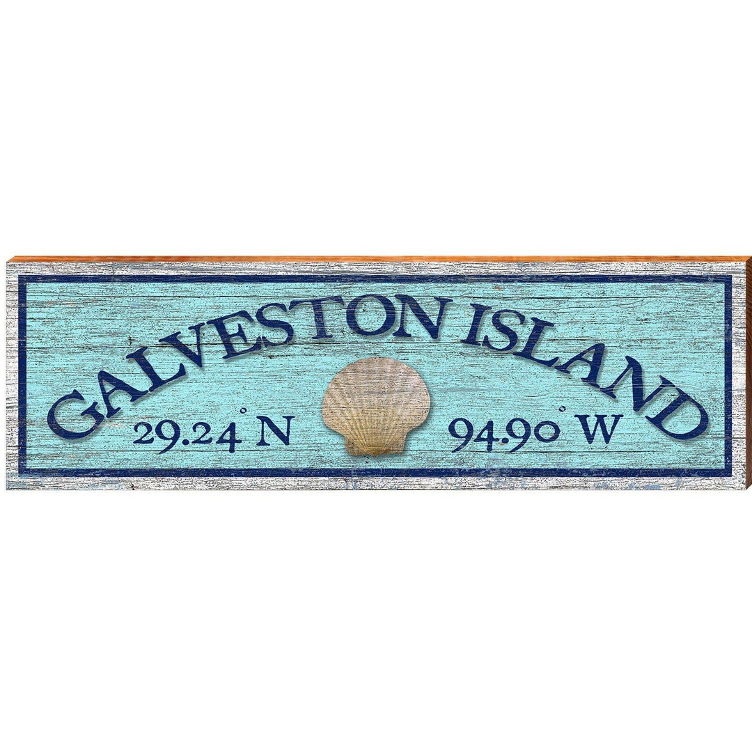 Galveston Island, Texas Wooden Sign Wall Art Print on Real Wood - Etsy