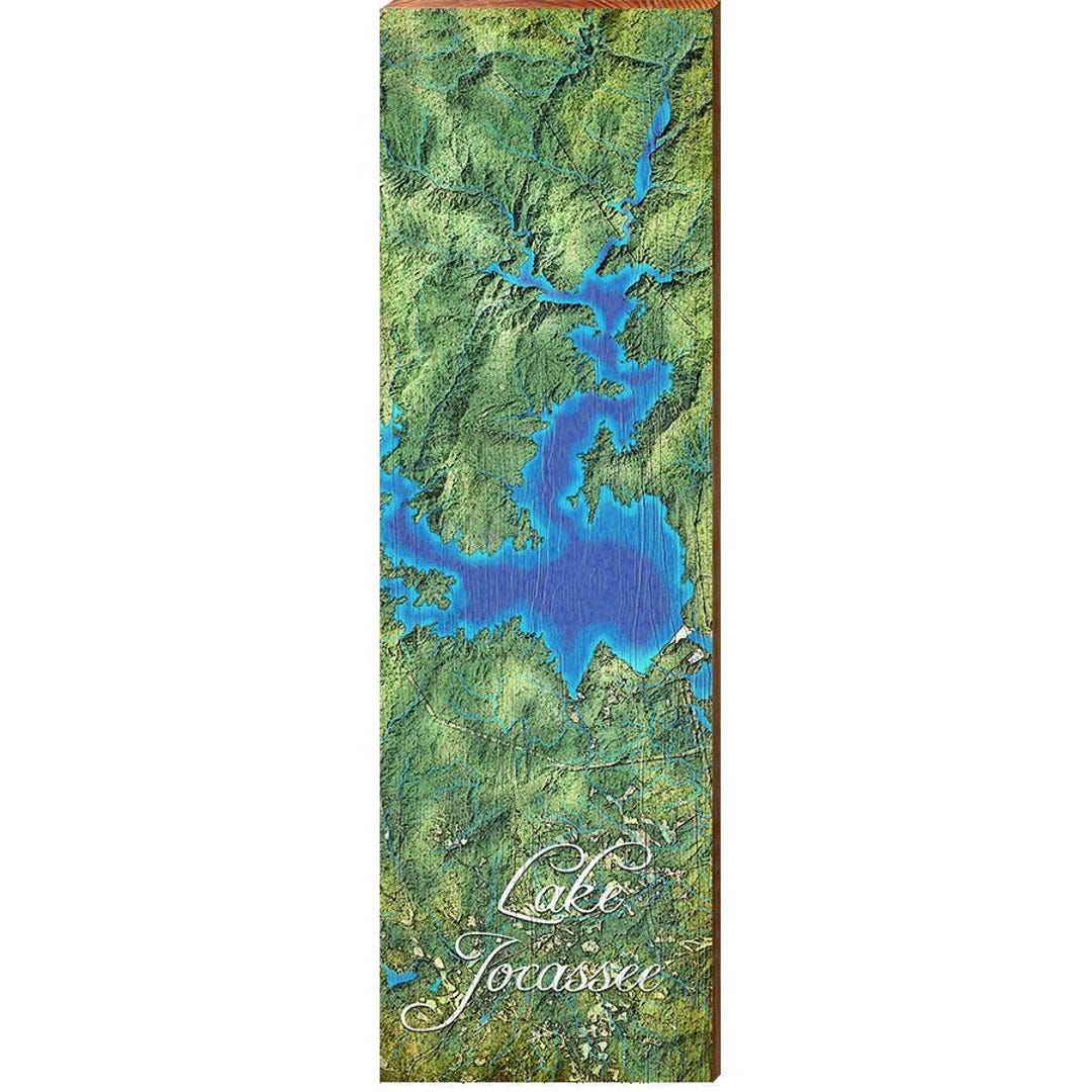 Lake Jocassee Map Home Decor Art Print on Real Wood - Etsy