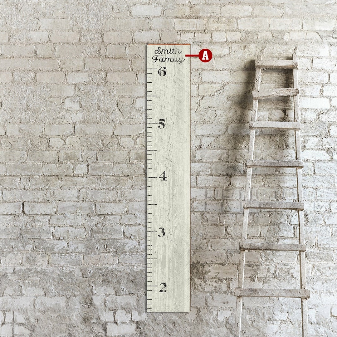 Customizable Family Growth Chart Black & White Sign Wall Art Print on ...