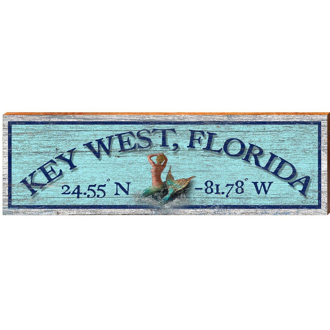 Key West, Florida Wooden Sign | Wall Art Print on Real Wood - Etsy