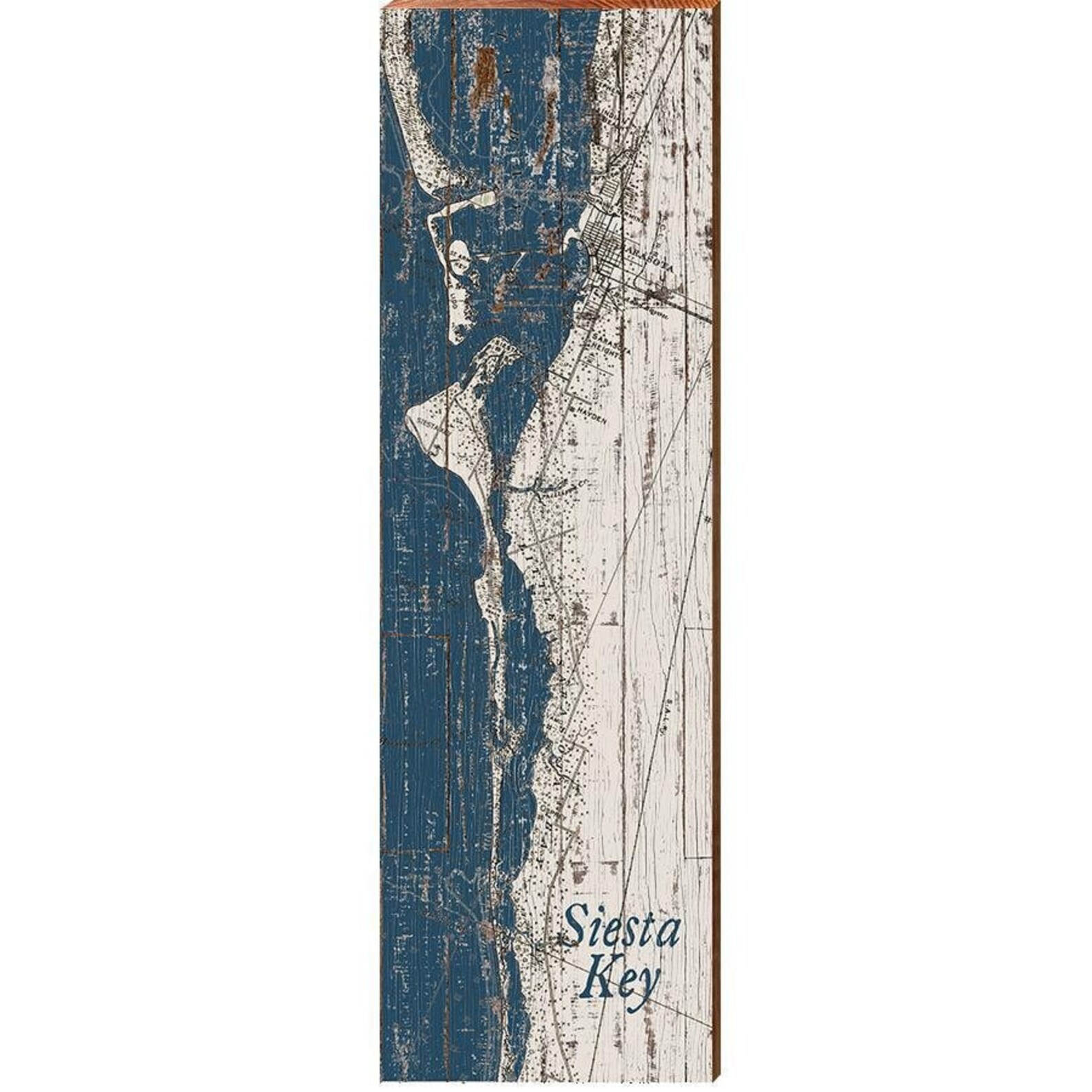 Siesta Key Map Home Decor Art Print on Real Wood - Etsy
