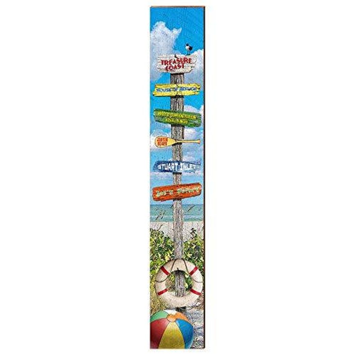 Treasure Coast Beach Directional Sign Home Decor Art Print on | Etsy