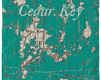 Cedar Key Map - Etsy
