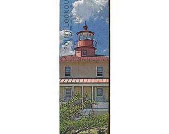 16x20 Acrylic Painting on Canvas Panel of Point Lookout Lighthouse - Etsy