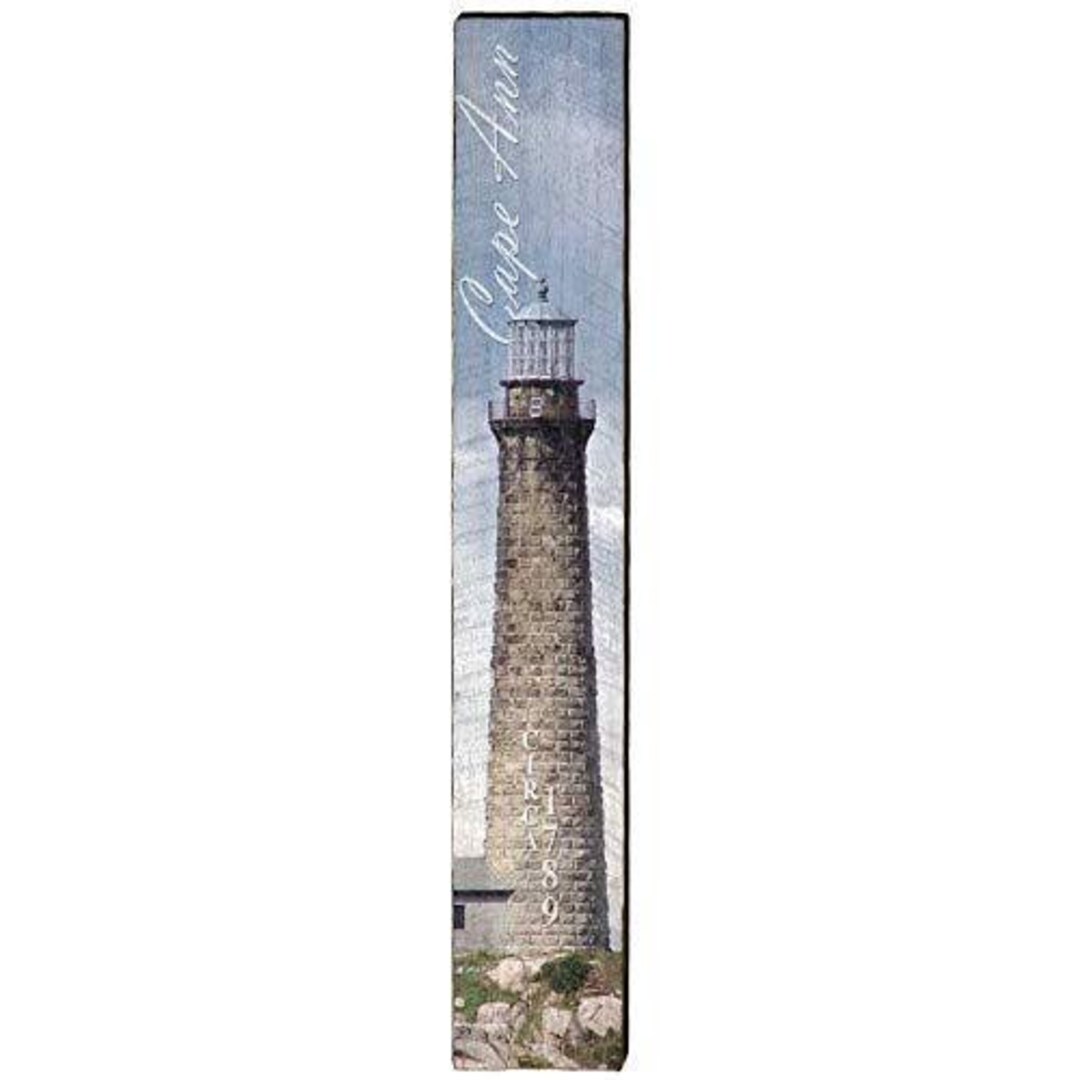 Cape Ann Lighthouse Home Decor Art Print on Real Wood 9.5x60 - Etsy