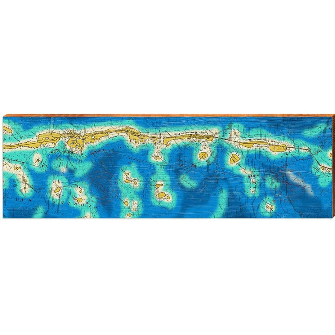 Letrero de madera con mapa de la Bahía de Florida, impresión artística ...