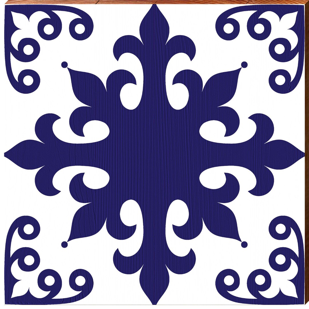 Leaf Tile Wall Art Print on Real Wood - Etsy