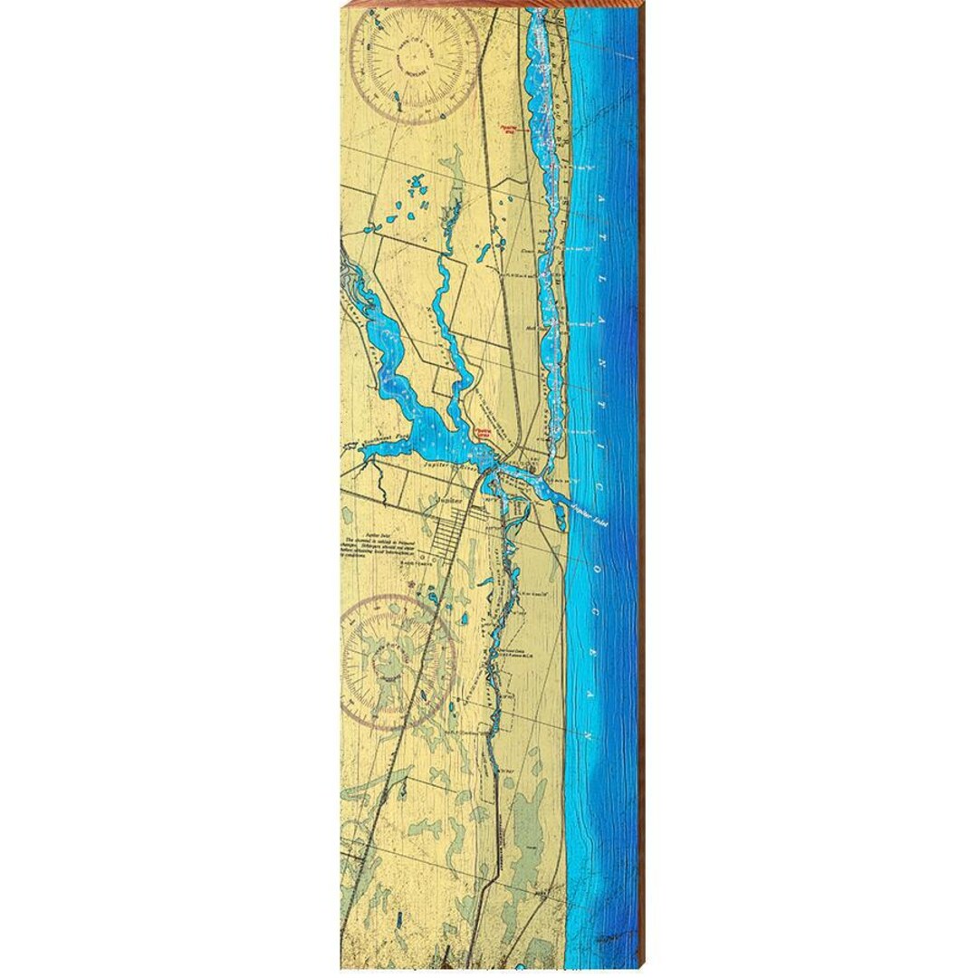 Jupiter, Florida Map Home Decor Art Print on Real Wood - Etsy