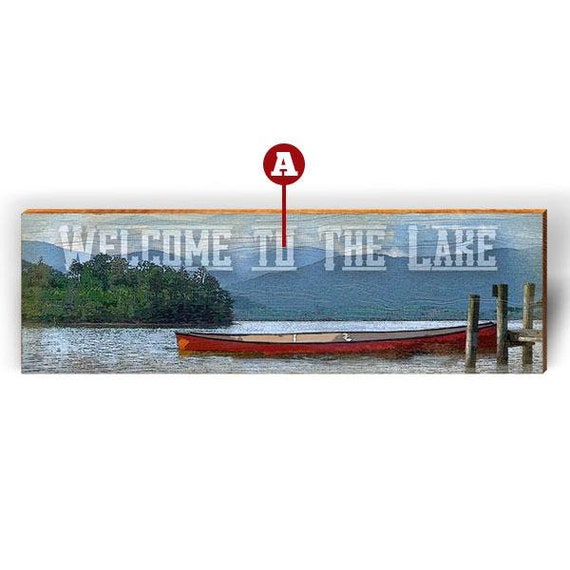 Home & Living Customizable Lake Scene Welcome To Piece Wall Hangings ...