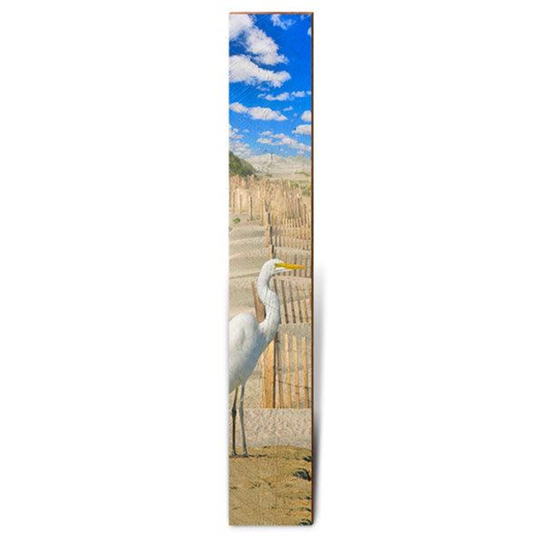 Egret on Sand Dunes Large Wall Art Print on Real Wood - Etsy