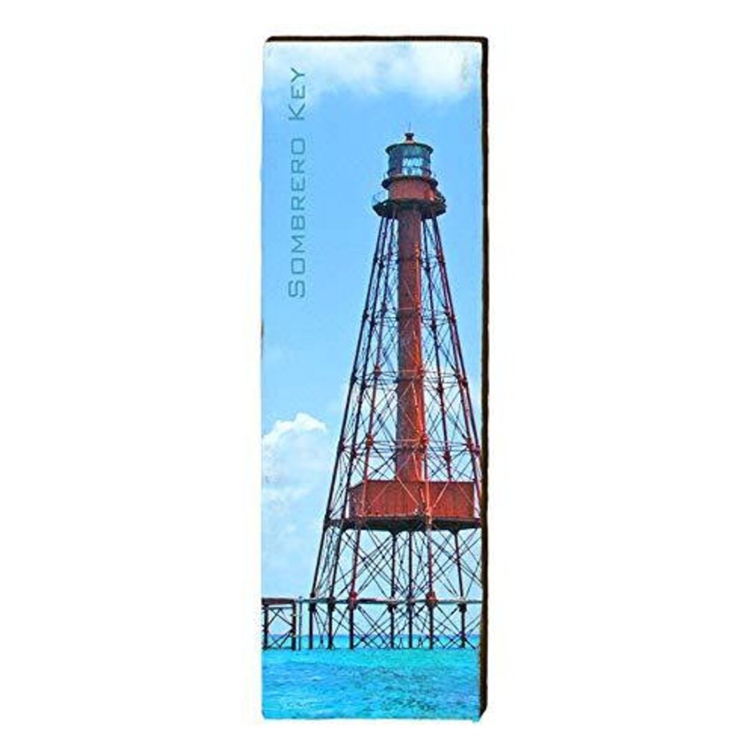 Sombrero Key Lighthouse Home Decor Art Print on Real Wood 9.5x30 - Etsy