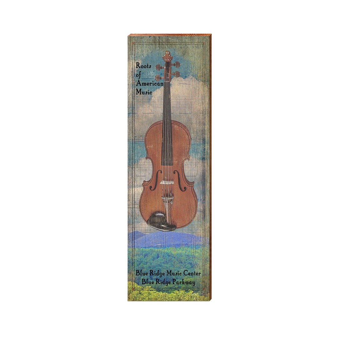 Fiddle Study Sign | Real Art Print on Wood - Etsy