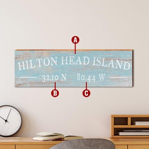 Customizable Sky Blue Wooden Sign Wall Art Print on Real - Etsy