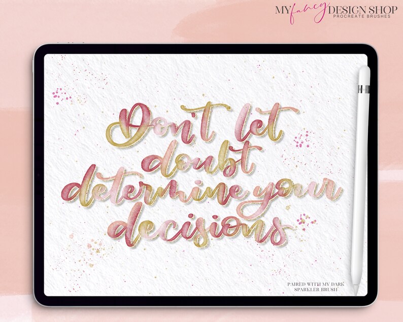 Watercolor Lettering Procreate Brushes Procreate - Etsy