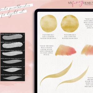 Watercolor Lettering Procreate Brushes - Procreate Illustrating ...